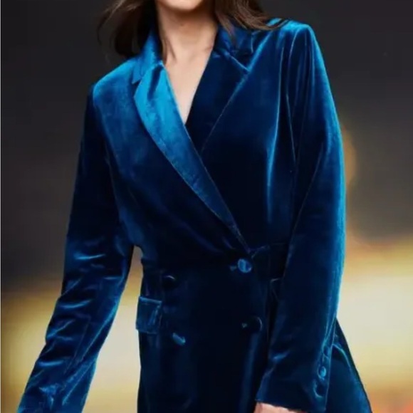 Other | Elegant Blue Velvet Womens Romper | Poshmark